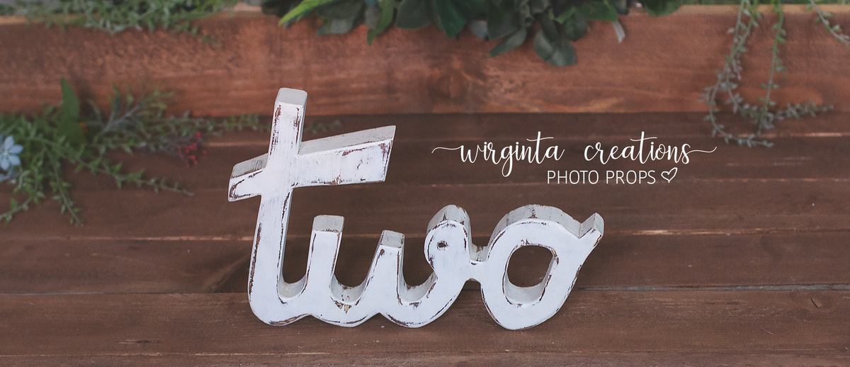 Curved letters. Wooden distressed letters. Sign Two Photography Prop ...